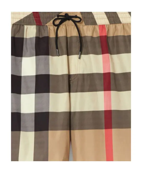 Burberry Checked Drawcord Swim Shorts - Multicolor