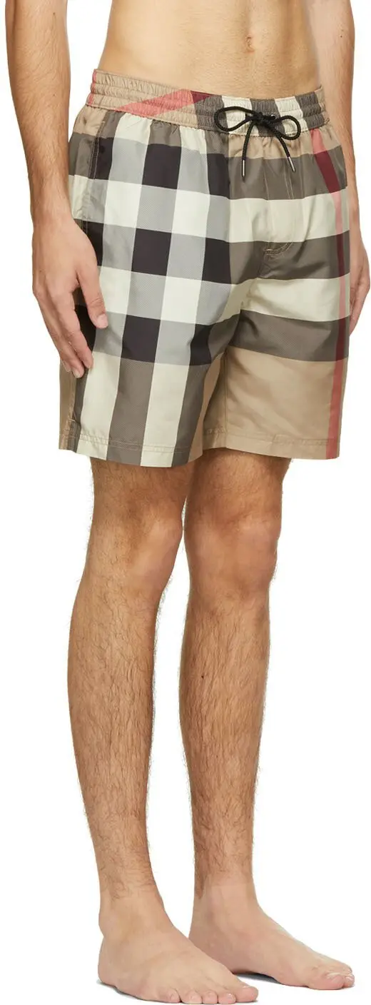 Burberry Checked Drawcord Swim Shorts - Multicolor