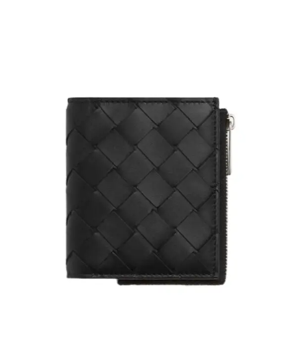 Bottega Veneta Zipped Fold-over Wallet - Black