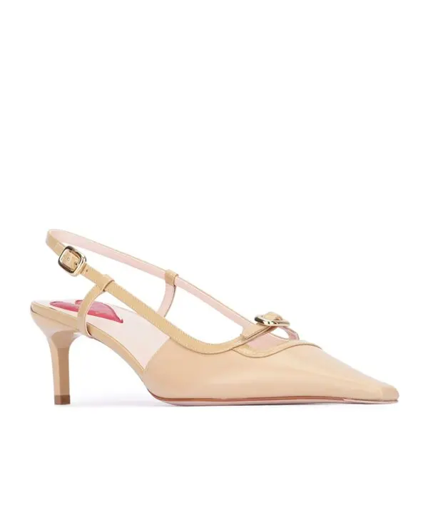 ROGER VIVIER Viv Canard" Buckle Slingback Heels