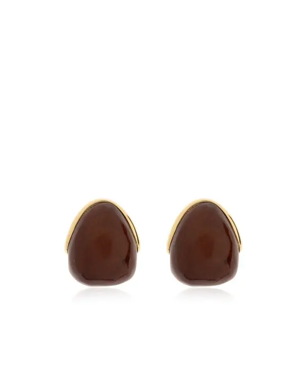 Jacquemus Logo Engraved Earrings - Yellow