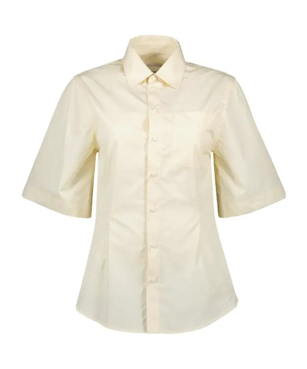 Ami Mustard Short Sleeve Shirt - White