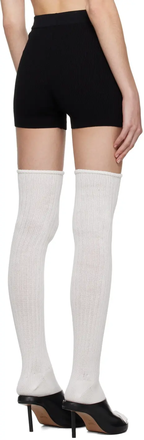 Jacquemus Ribbed Logo Knit Shorts