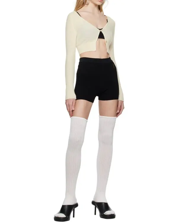Jacquemus Ribbed Logo Knit Shorts