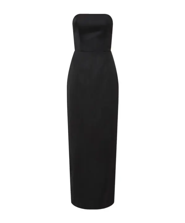 Posse Strapless Bow Detail Midi Dress - Black