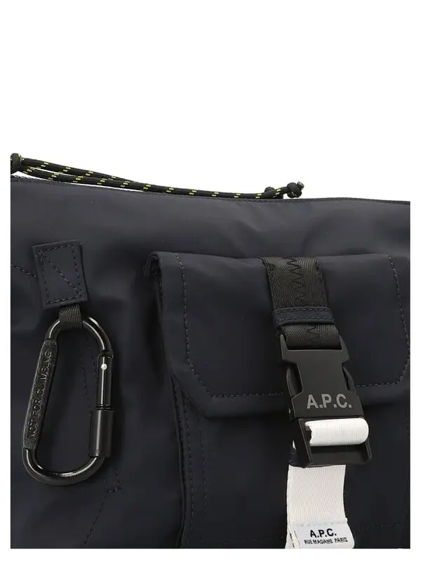 A.p.c. Logo Buckled Shoulder Bag - Black