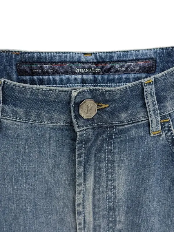 Stefano Ricci Logo Patch Jeans