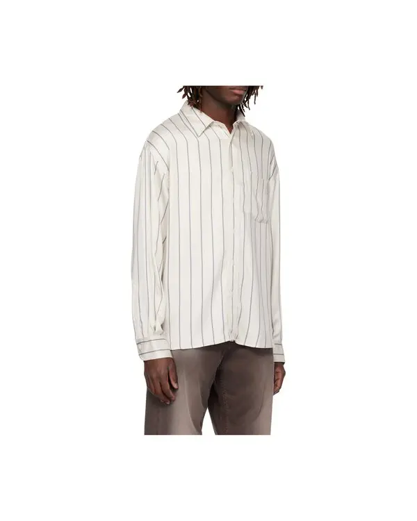 SUNFLOWER Relaxed Striped Shirt - White