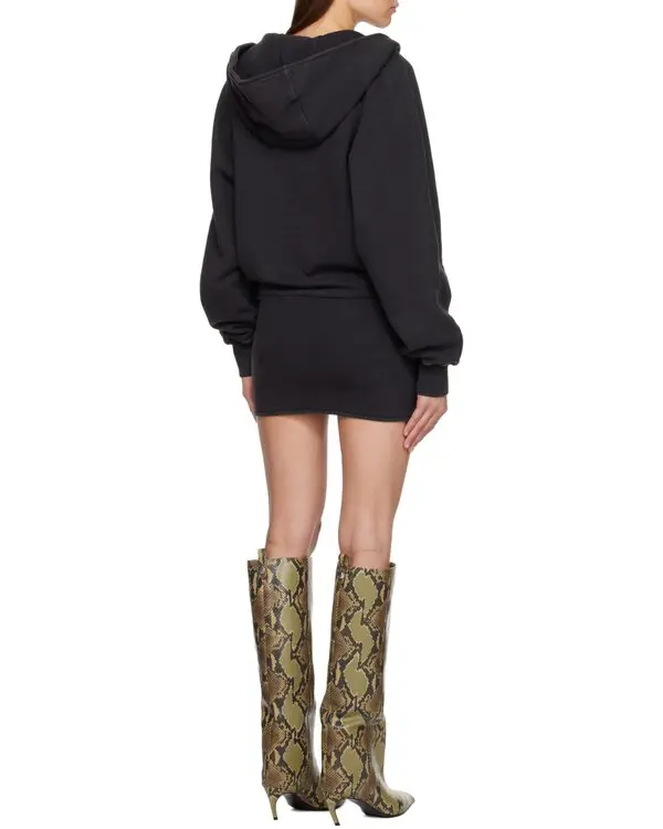 Attico The Wrap Hooded Sweatshirt Dress