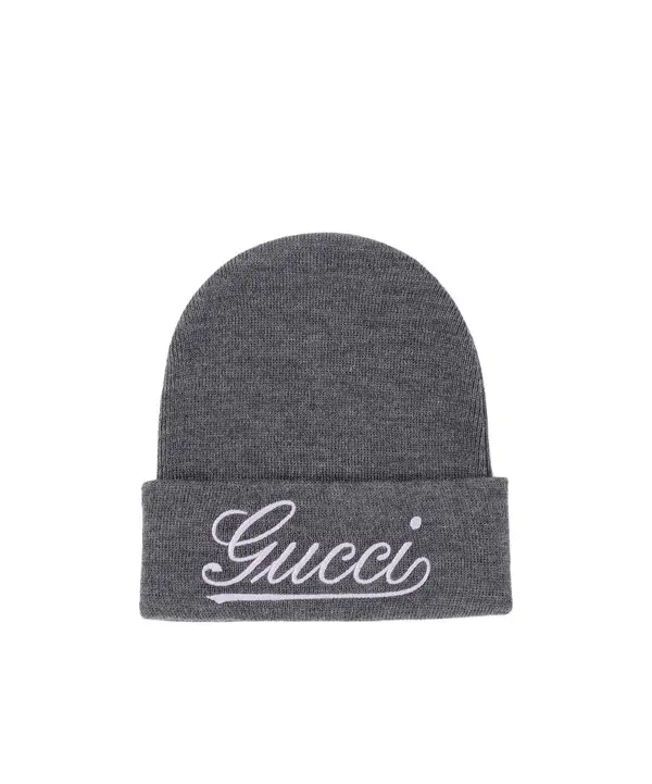 Gucci Embroidered Logo Beanie - Black