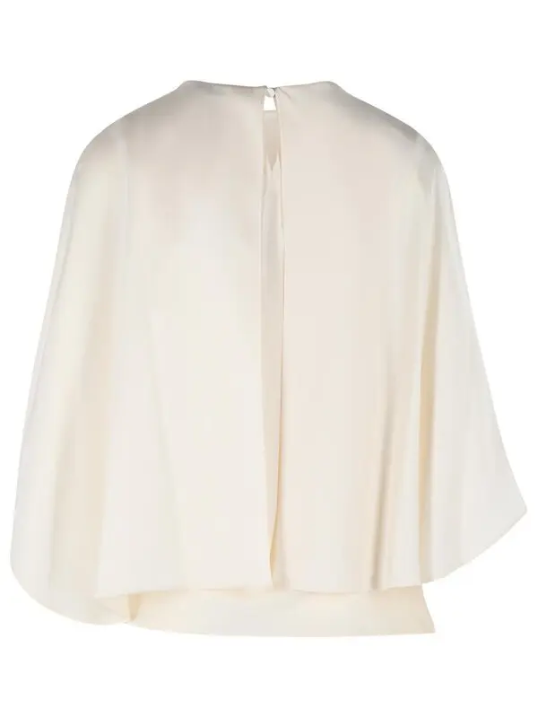 Simkhai Eliora Asymmetrical Draped Blouse - Cream