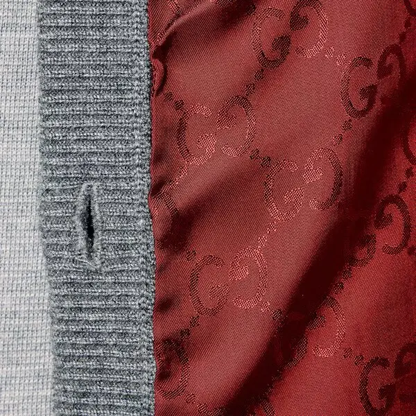 Gucci V-neck Vest Overlay Knit Sweater