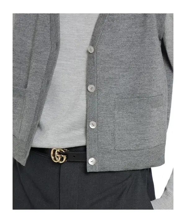 Gucci V-neck Vest Overlay Knit Sweater