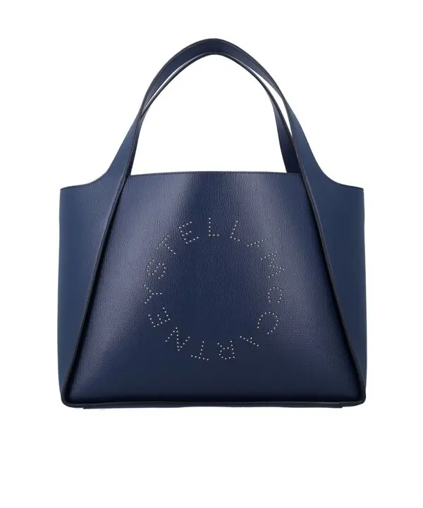 Stella McCartney Logo Perforated Tote Bag - Blue