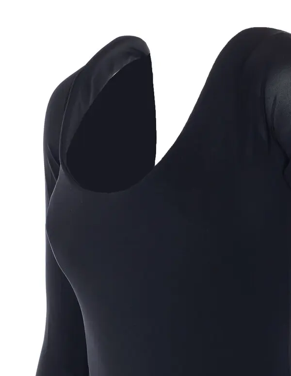 Alaïa Curved Neckline Long-sleeved Bodysuit