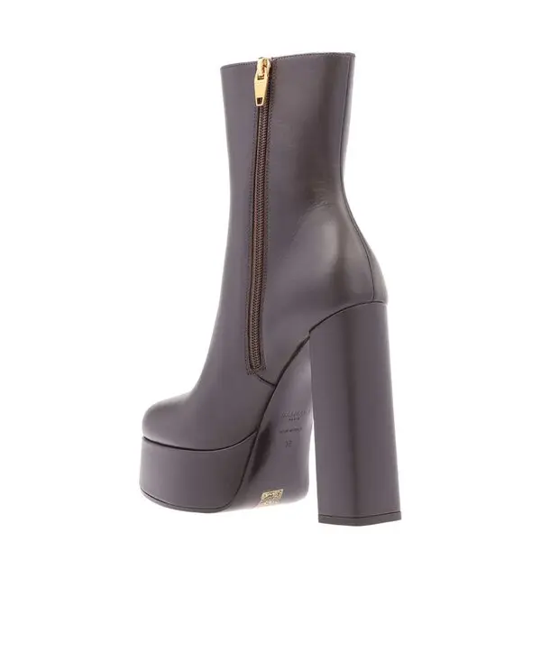 Balmain Ankle Boots With Side Zipper And Decorative Buttons