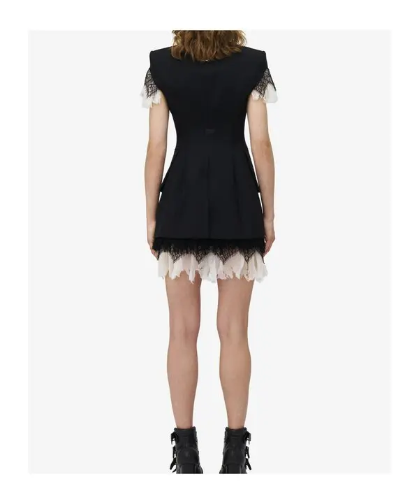 Alexander McQueen Lace Detailed Mini Skirt