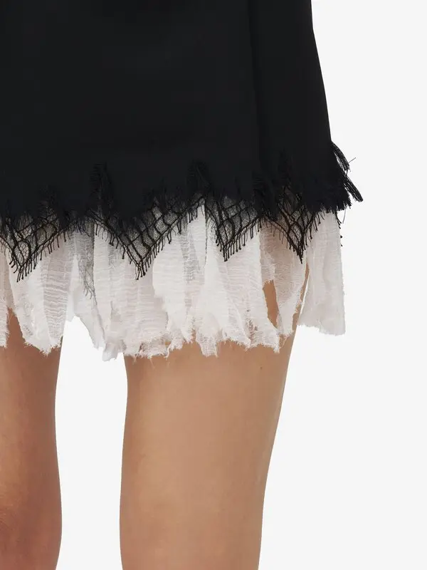 Alexander McQueen Lace Detailed Mini Skirt