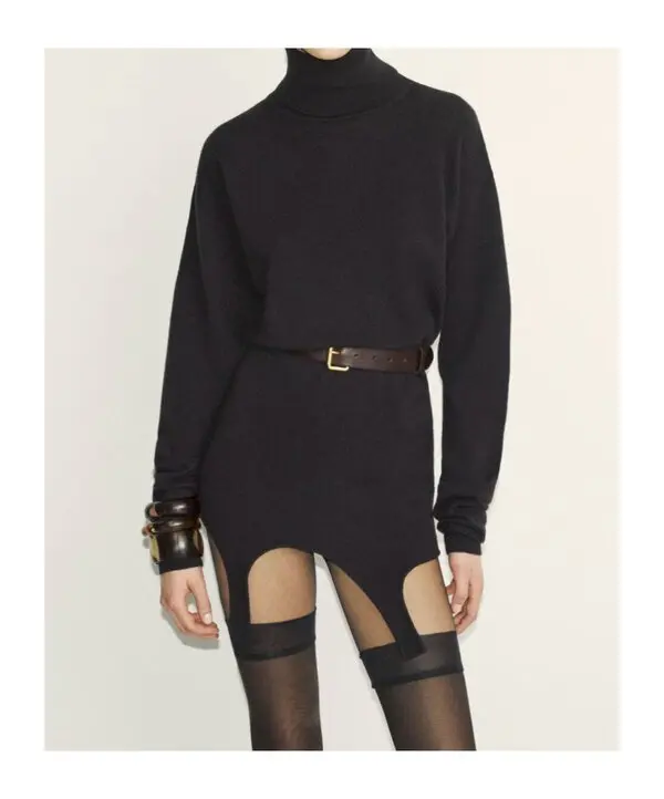 Saint Laurent Turtleneck Garter Jumper