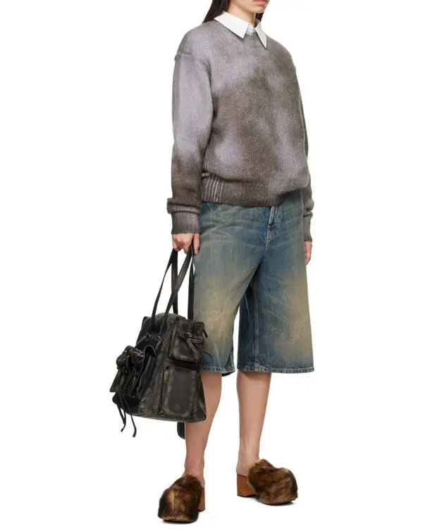 Acne Studios Sprayed Knit Jumper - Dark Gray