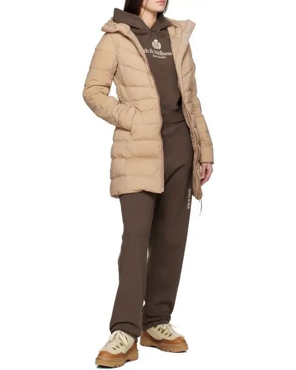 Canada Goose Clair Hooded Quilted Coat - Light Brown