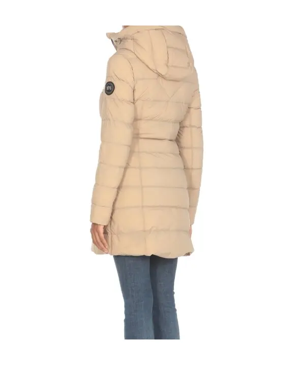 Canada Goose Clair Hooded Quilted Coat - Light Brown