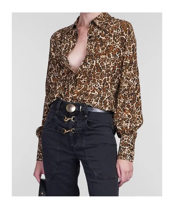 Isabel Marant Étoile Teysa Printed Shirt With Button Cuffs - Brown