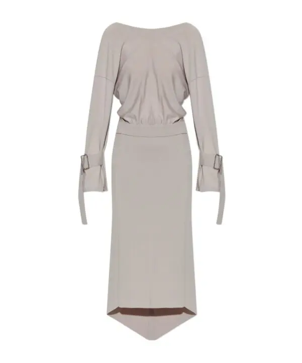 LANVIN Tie-back Midi Dress