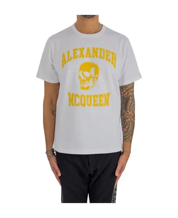 Alexander McQueen Varsity Logo-print T-shirt - Gray