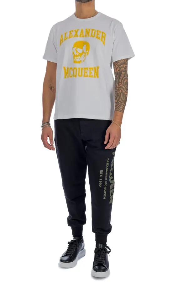 Alexander McQueen Varsity Logo-print T-shirt - Gray