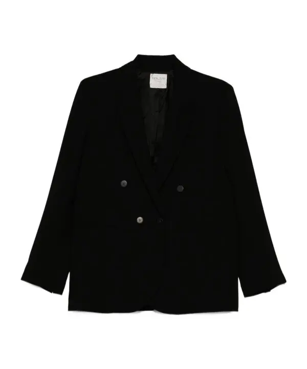 FORTE_FORTE Double-breasted Blazer With Notched Lapels - Black