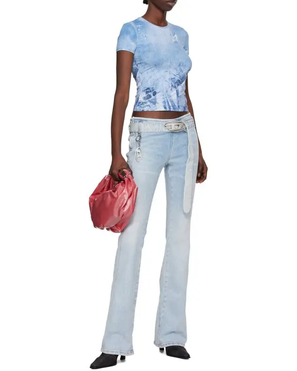 DIESEL® Ebby D Buckle Wide Leg Jeans