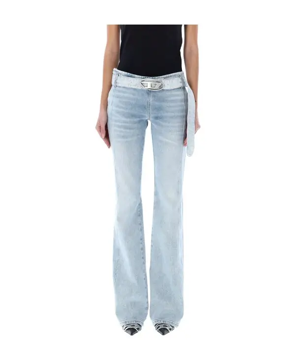 DIESEL® Ebby D Buckle Wide Leg Jeans