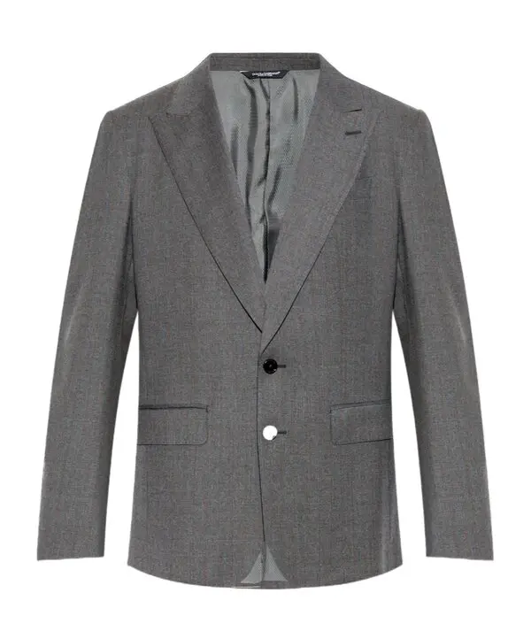 Dolce & Gabbana Dolce Gabbana Single Breasted Tailored Blazer - Grey
