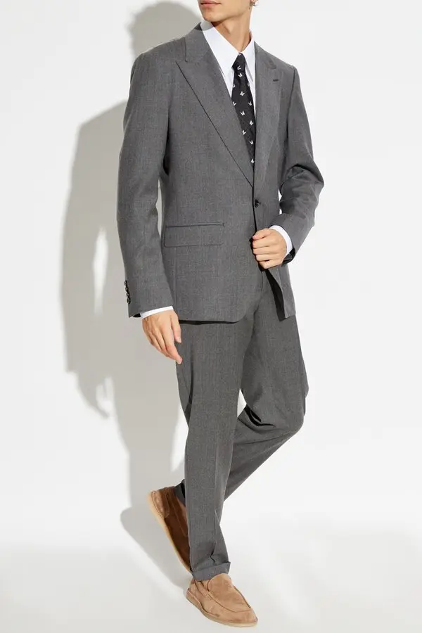 Dolce & Gabbana Dolce Gabbana Single Breasted Tailored Blazer - Grey