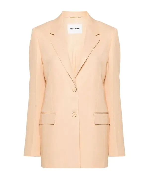 JIL SANDER Single-breasted Blazer With Notched Lapels - Nude