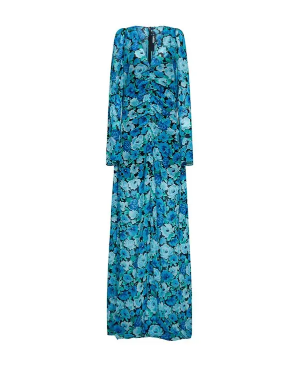 ROTATE BY BIRGER CHRISTENSEN Ibiza Long Floral Chiffon Dress