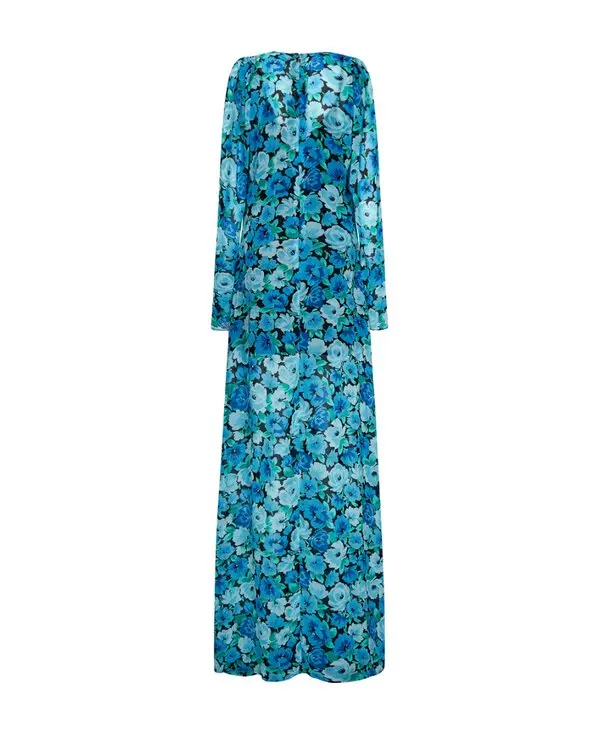 ROTATE BY BIRGER CHRISTENSEN Ibiza Long Floral Chiffon Dress