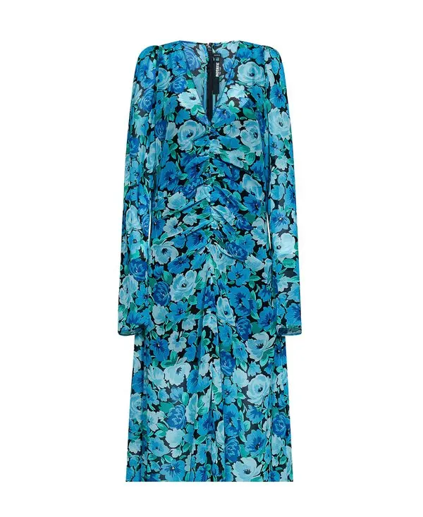 ROTATE BY BIRGER CHRISTENSEN Ibiza Long Floral Chiffon Dress
