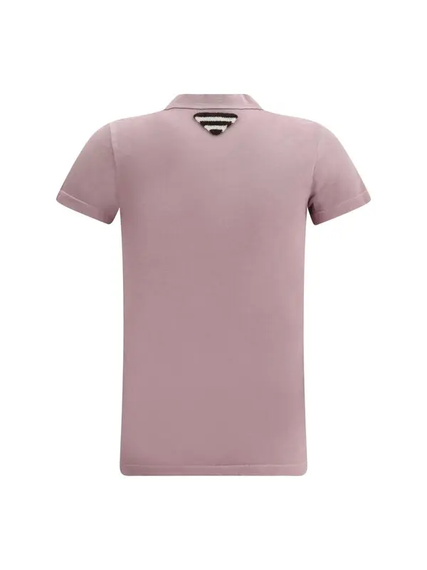 Prada Logo Printed Crewneck T-shirt - Mauve