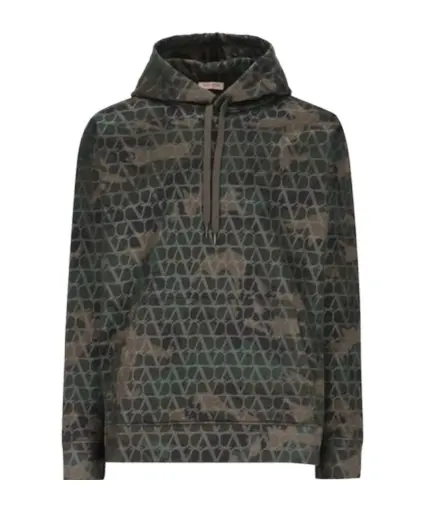 Valentino Garavani Camouflage Print Drawstring Hoodie