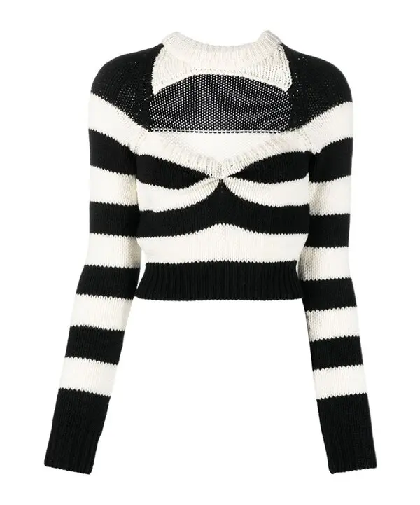 Marni Striped Virgin Wool Knit Top - No