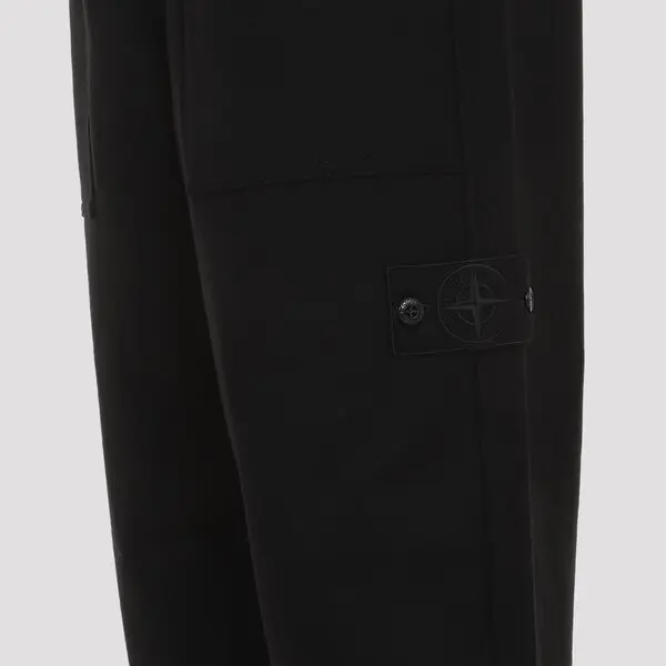 Stone Island Compass Patch Sweatpants - Black