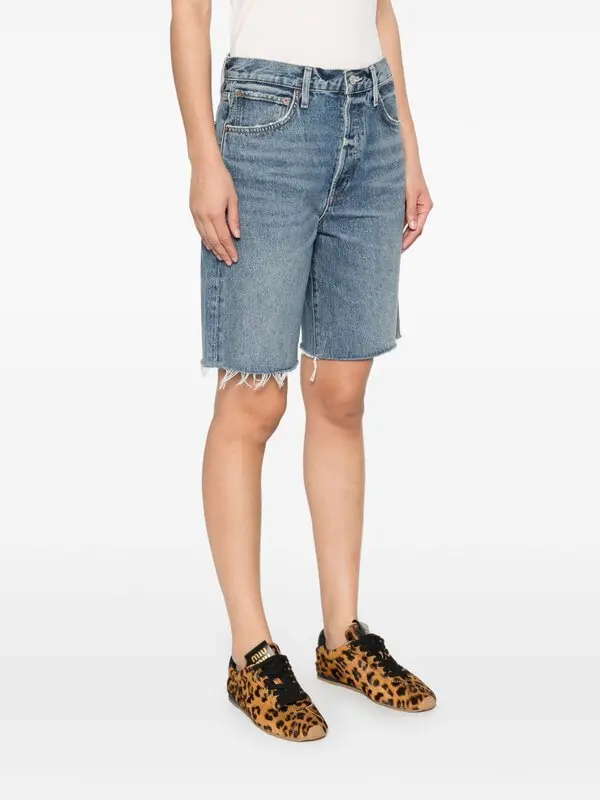 AGOLDE 90's Raw Edge Denim Shorts
