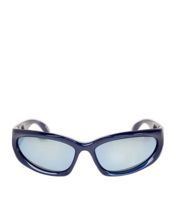 Balenciaga Oval Frame Sunglasses - Blue