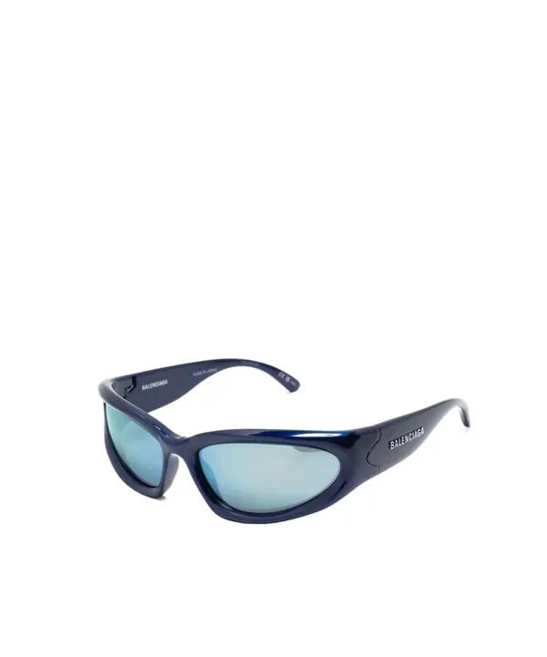 Balenciaga Oval Frame Sunglasses - Blue