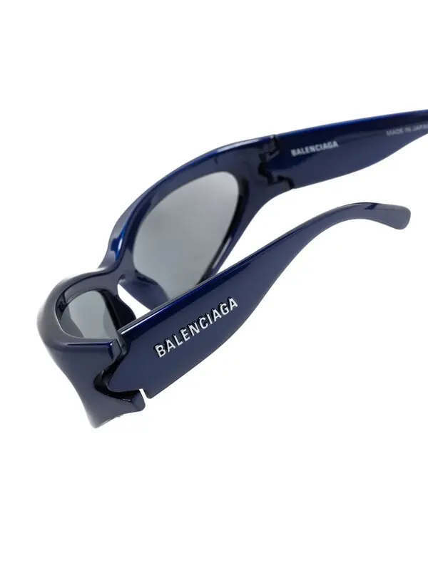 Balenciaga Oval Frame Sunglasses - Blue