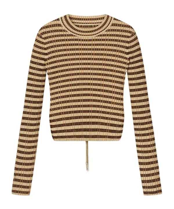 Nanushka Perrie Striped Ribbed Top