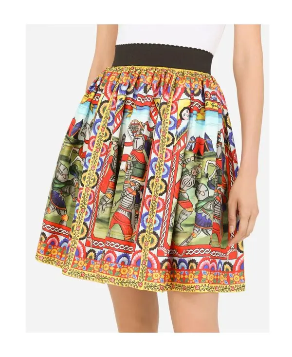 Dolce & Gabbana Carretto Print Mini Skirt