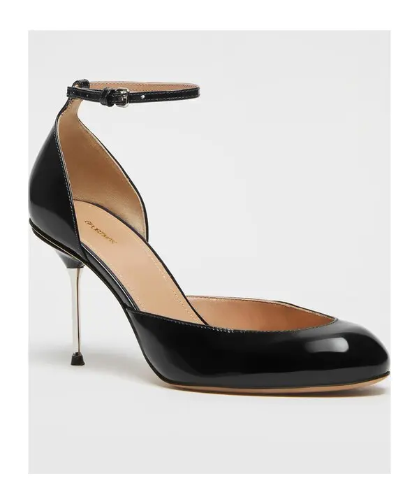 Sportmax Ankle Strap Pointed Pumps With Palladium-finished Heel
